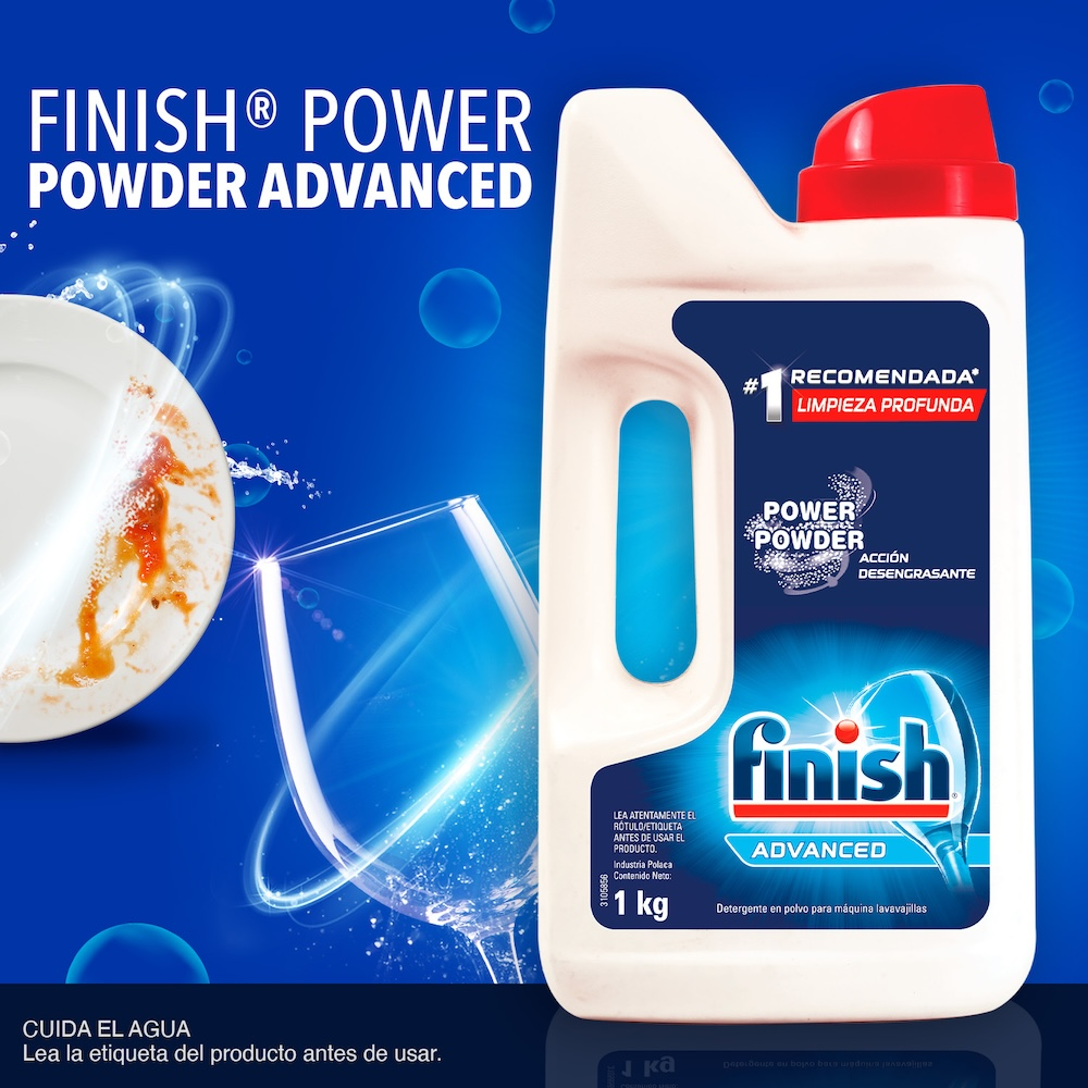 Finish® Power Powder, Detergente en polvo para lavavajillas - 1.0 kg ...