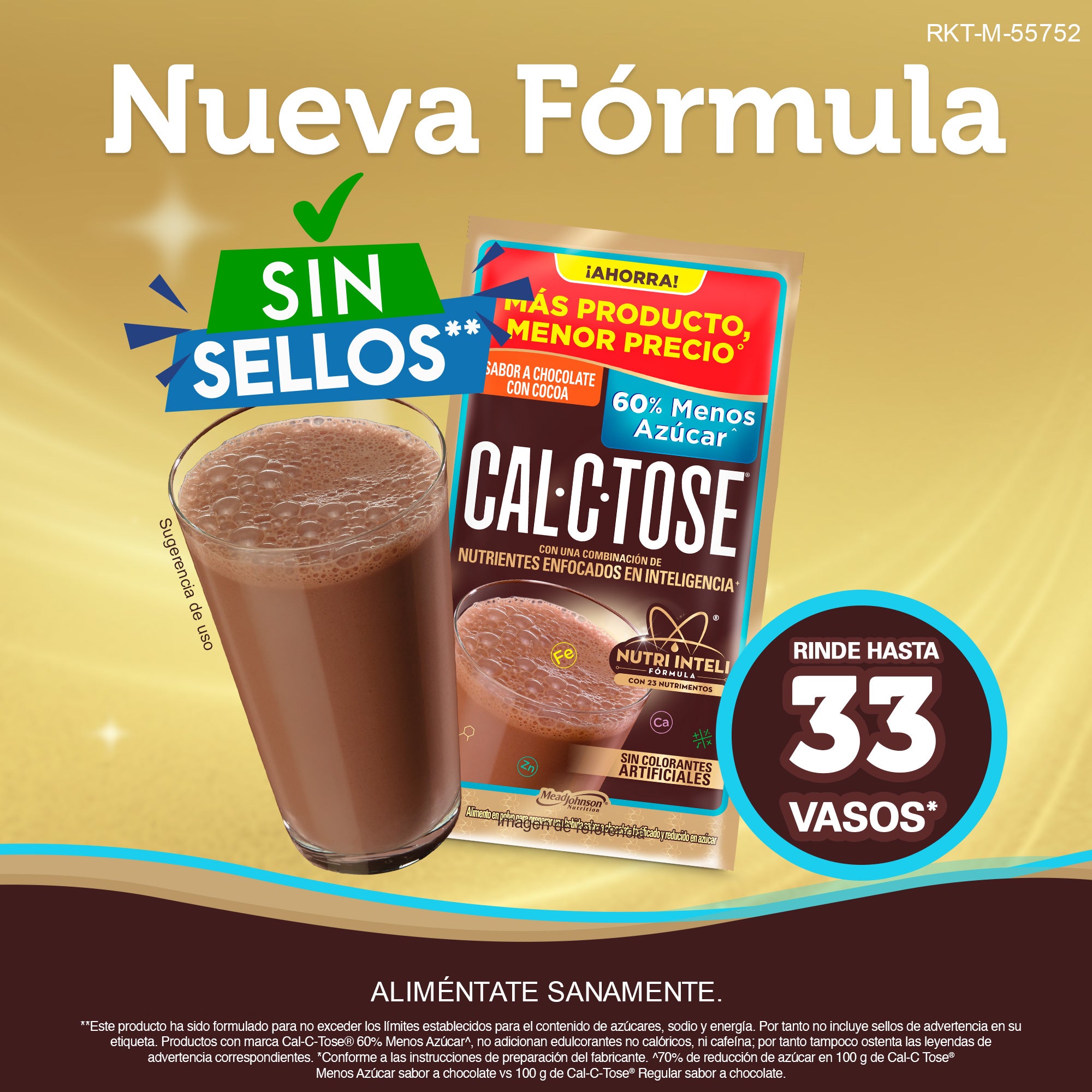 Cal-C-Tose® Chocolate Menos Azúcar, Bolsa de 440 grs. – EnfaShop MX